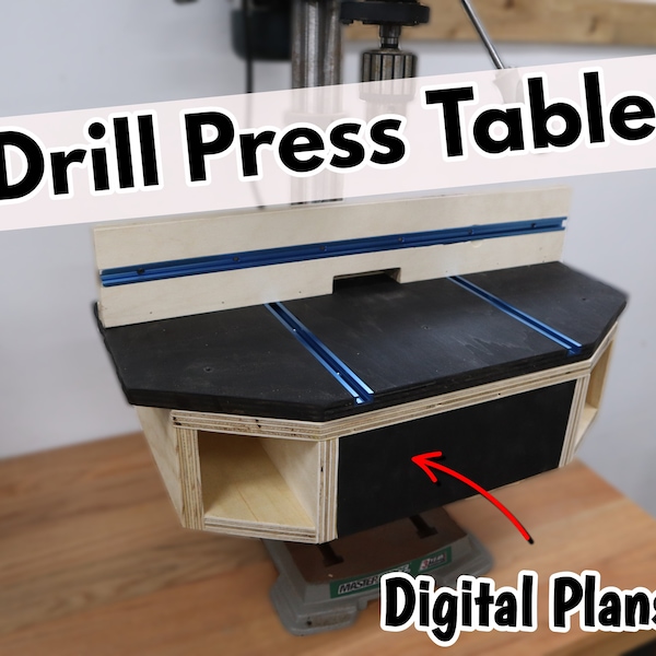Drill Press Table Woodworking Plans - Etsy
