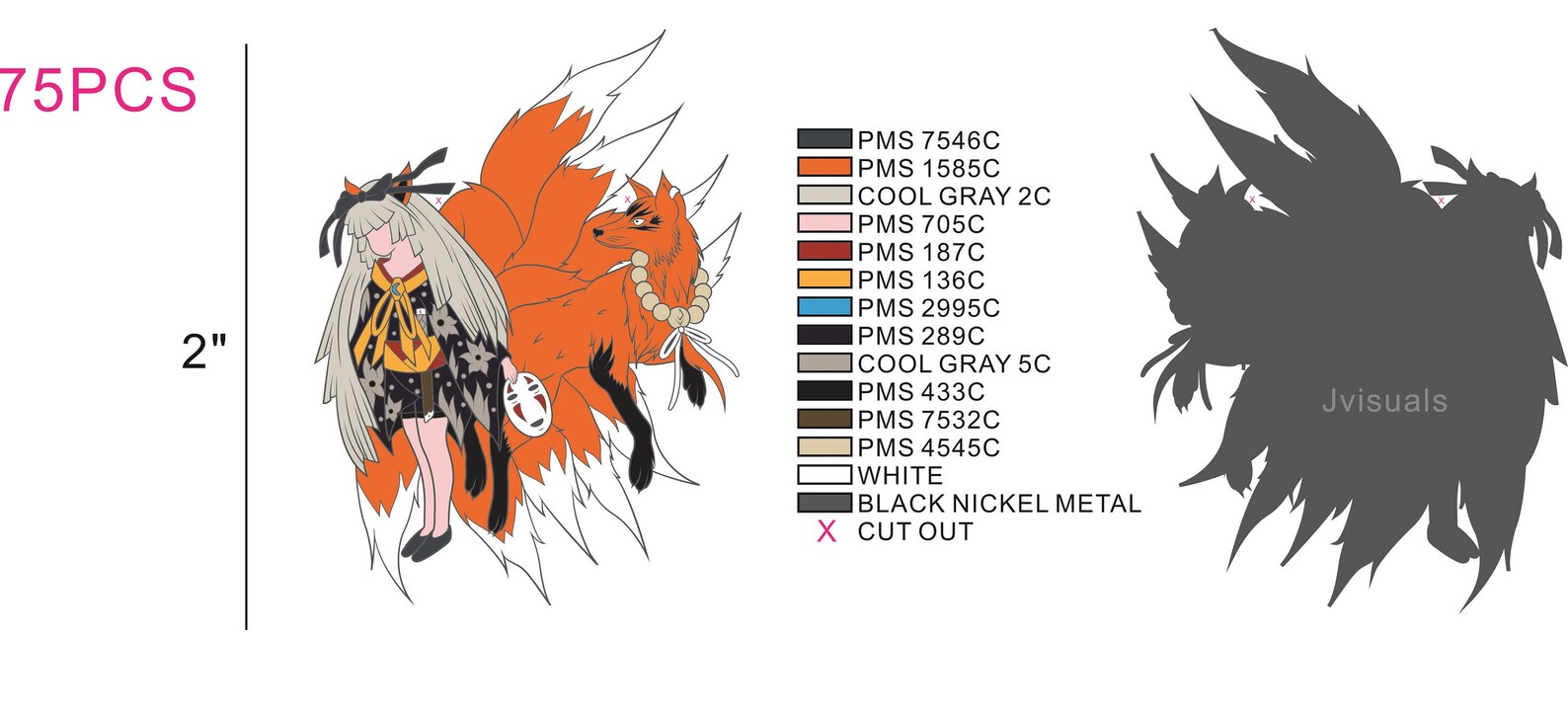 Yokai Kiri-chan + Kitsune Fox Spirit - Regular - Etsy