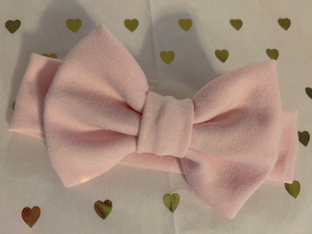 Light Pink Headband Light Pink Big Bow Headband Big Bow - Etsy