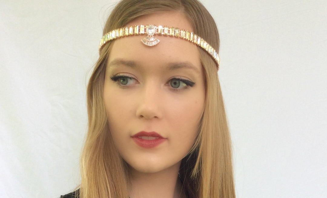1920s Art Deco Headpiece: Crystal Rhinestone Forehead Jewel - Etsy