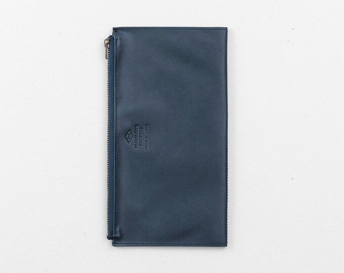New Color Traveler's Notebook Leather Zipper Case Blue | Etsy