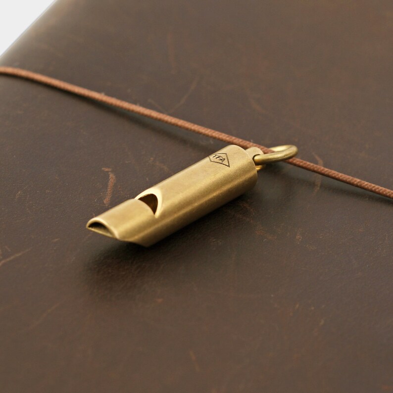Traveler's Factory Brass Whistle Charm Traveler's Notebook Designphil ...