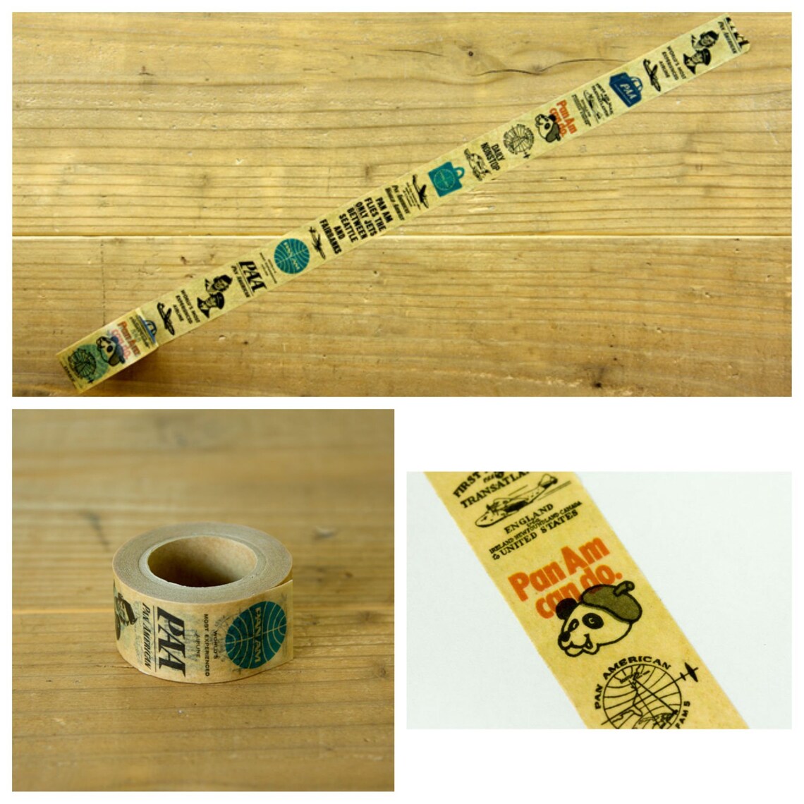 Traveler's Factory Pan Am Collection Masking Tapes Pan Am Logo,collage ...