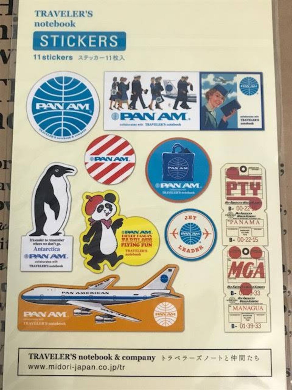 PAN AM X Traveler's Notebook Globe Logo Limited Sticker | Etsy