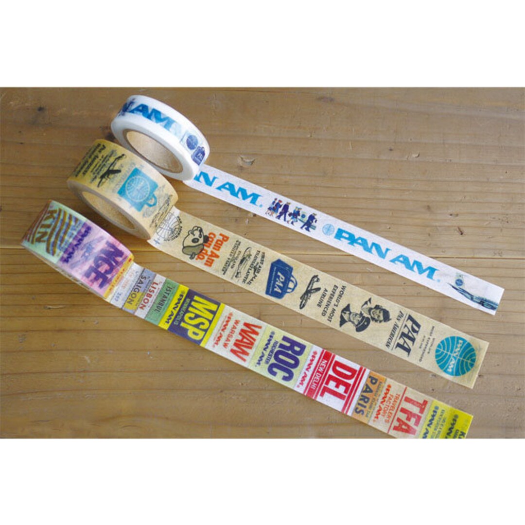 Traveler's Factory Pan Am Collection Masking Tapes Pan Am Logo,collage ...
