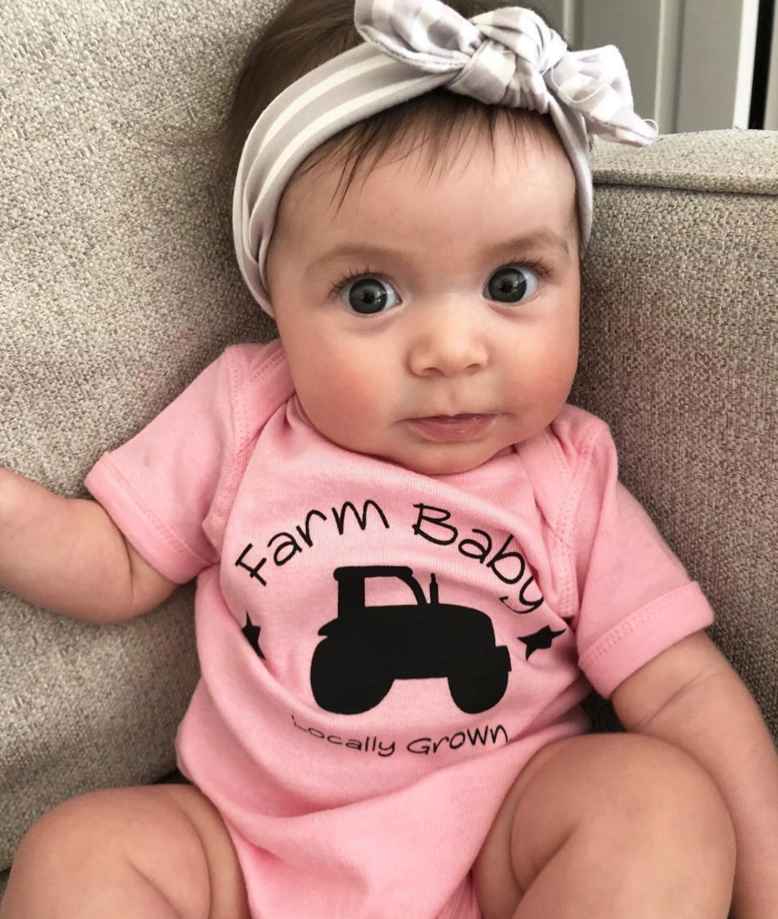 Farm Baby Cotton Bodysuit // Farm Baby Clothes // New Baby Gift ...