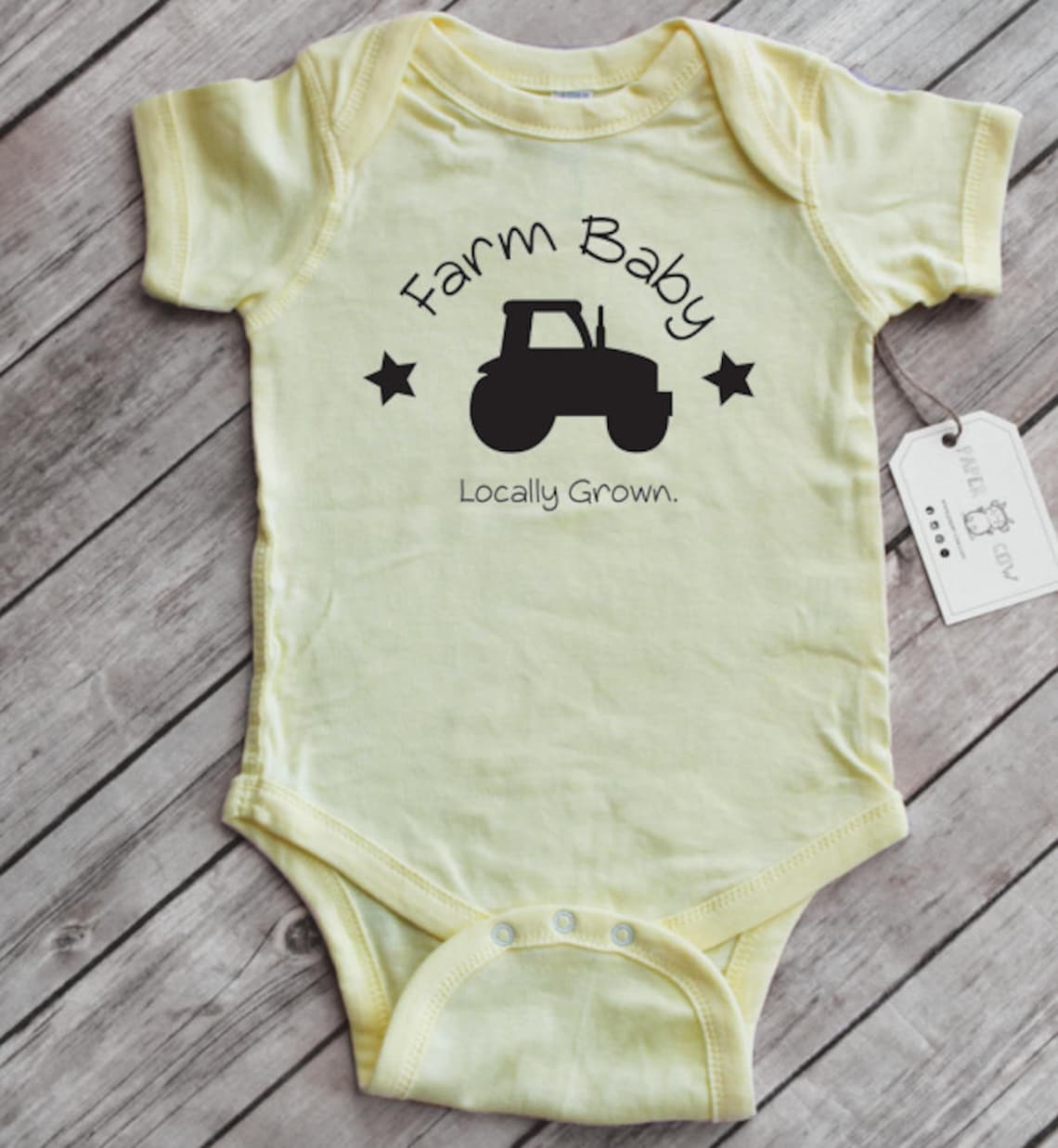 Farm Baby Cotton Bodysuit // Farm Baby Clothes // New Baby | Etsy