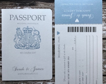 Passport & Boarding Pass Wedding Invitations - Etsy