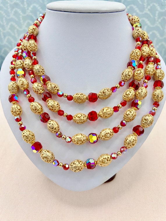 1960 collier 2 rangs - Gem