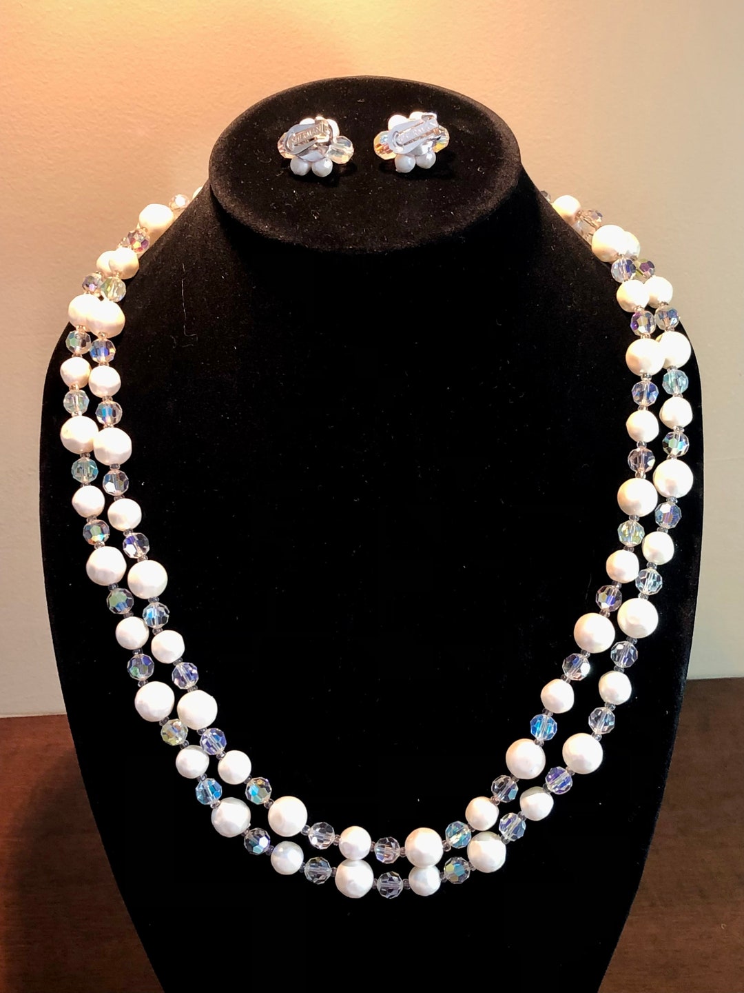 Collier Sherman Perle Et Cristal - Etsy