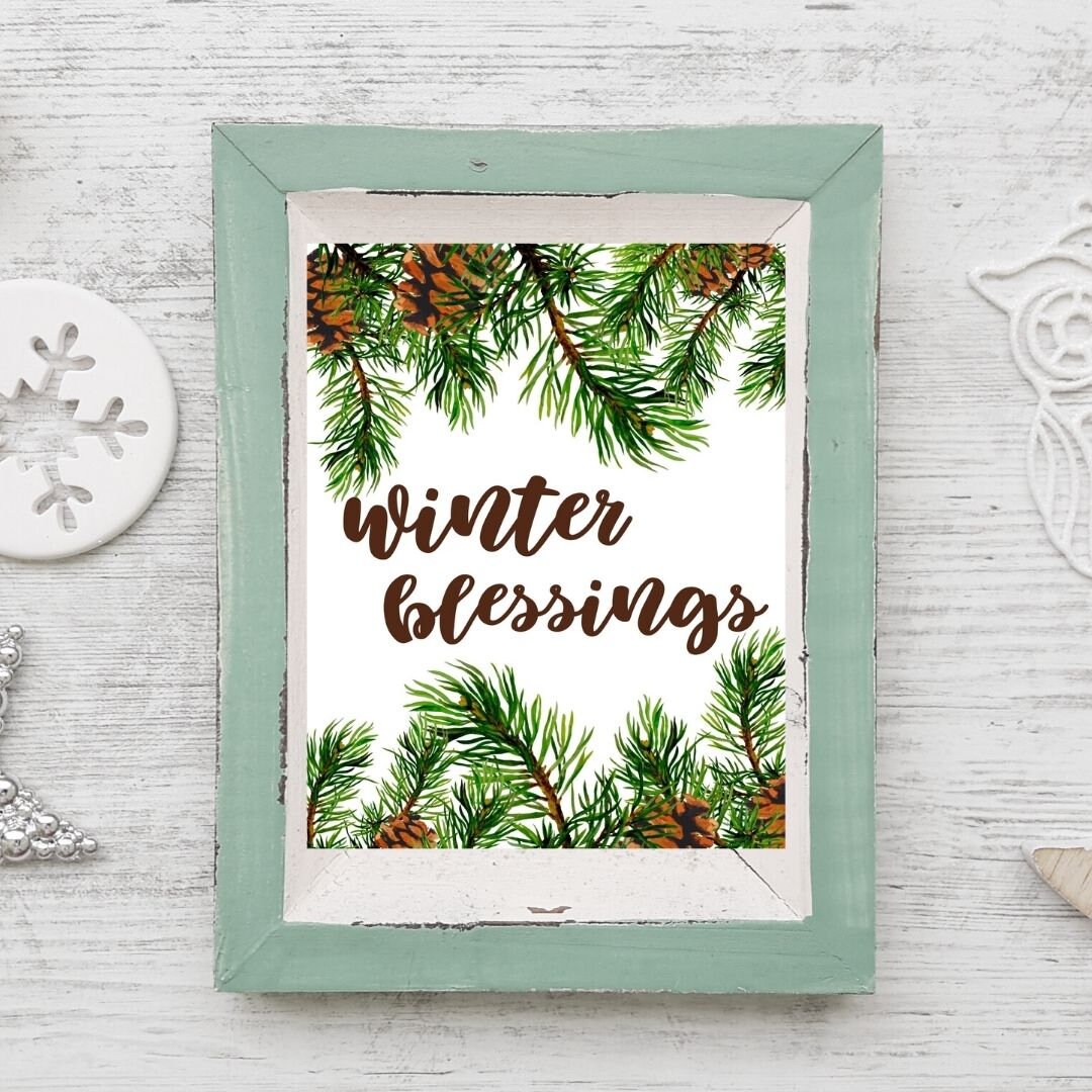 Winter Blessings Printable - Etsy