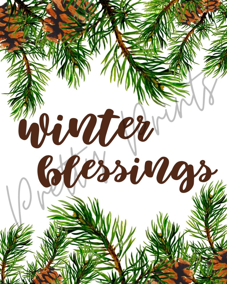 Winter Blessings Printable - Etsy
