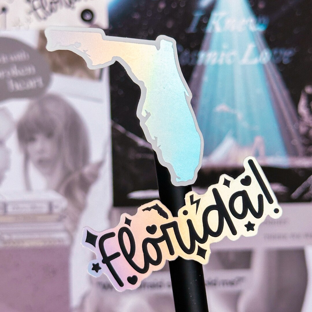 Glitter Waterproof Sticker - TTPD Florida!!!!!!!! DUO (2 Stickers) - Etsy