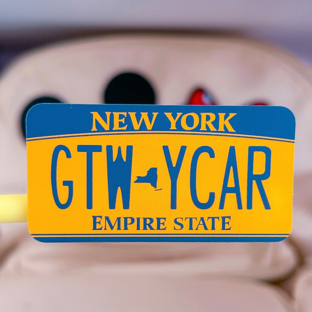 Vinyl Waterproof Sticker - GTW Car License Plate - Etsy