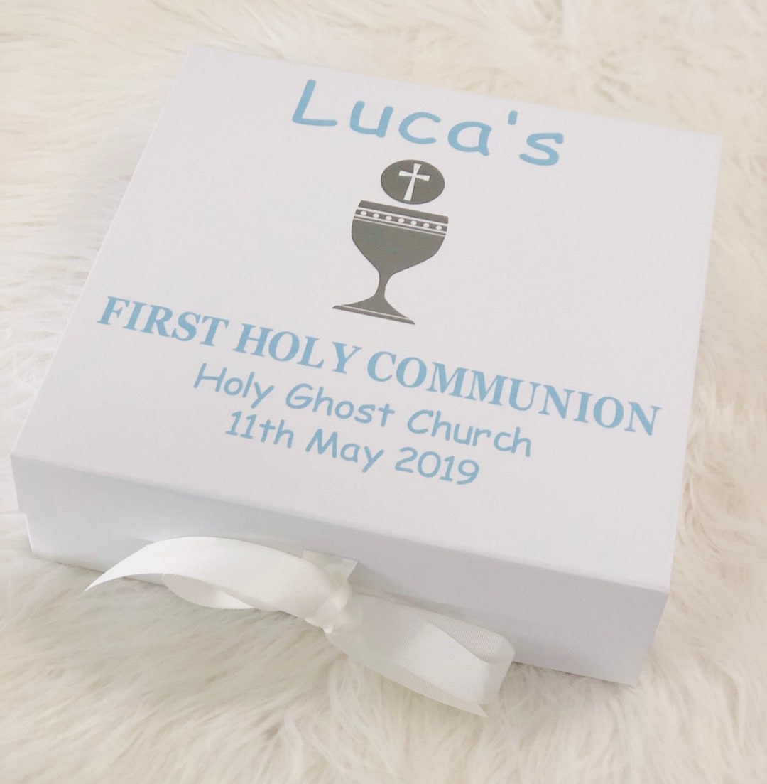 Personalised First Holy Communion Keepsake Box / Communion Gift Box ...