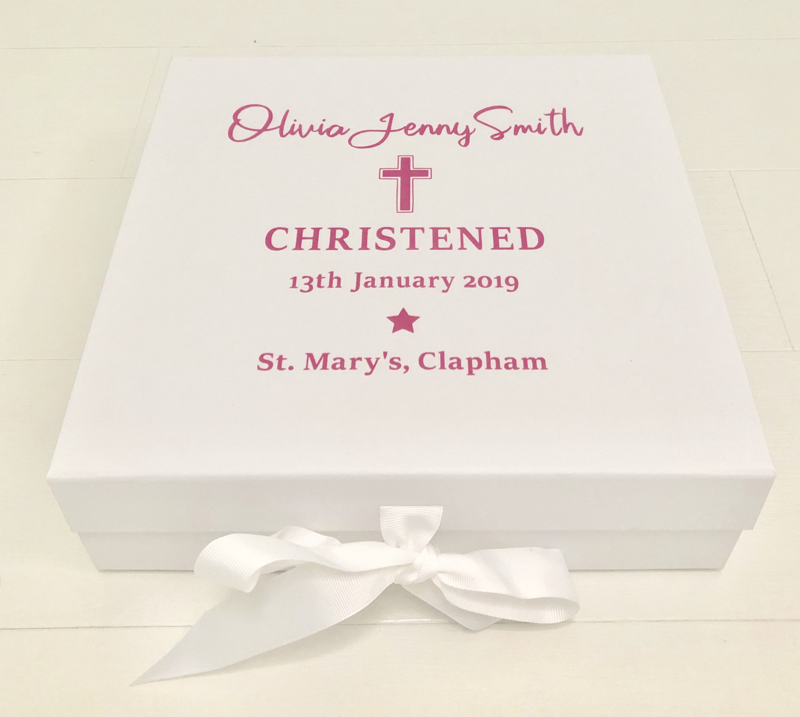 Personalised Baptism / Christening Gift Box Keepsake Box | Etsy