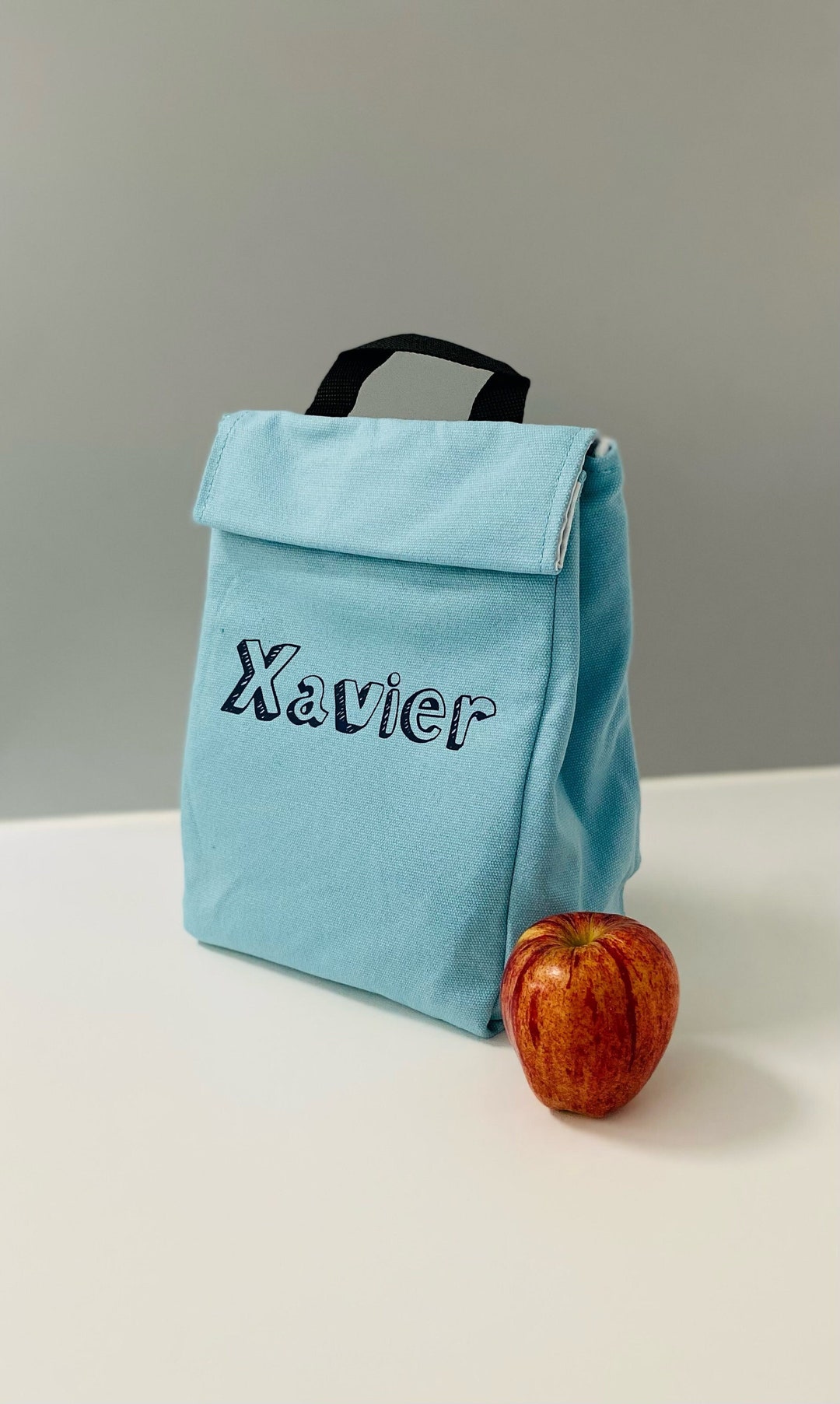 Light Blue Lunch Bag, Blue Lunch Box, Personalised Lunch Box, School ...