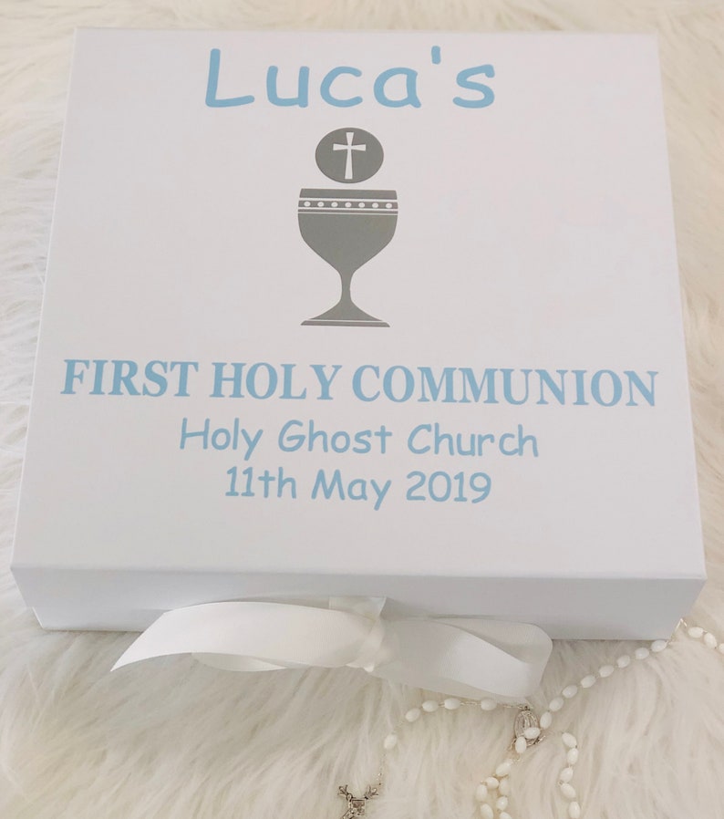 Personalised First Holy Communion Keepsake Box / Communion Gift Box ...