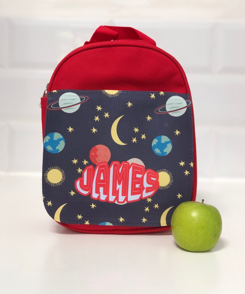 Space Theme Lunch Bag / Space Lunch Box With Personalisation - Etsy UK