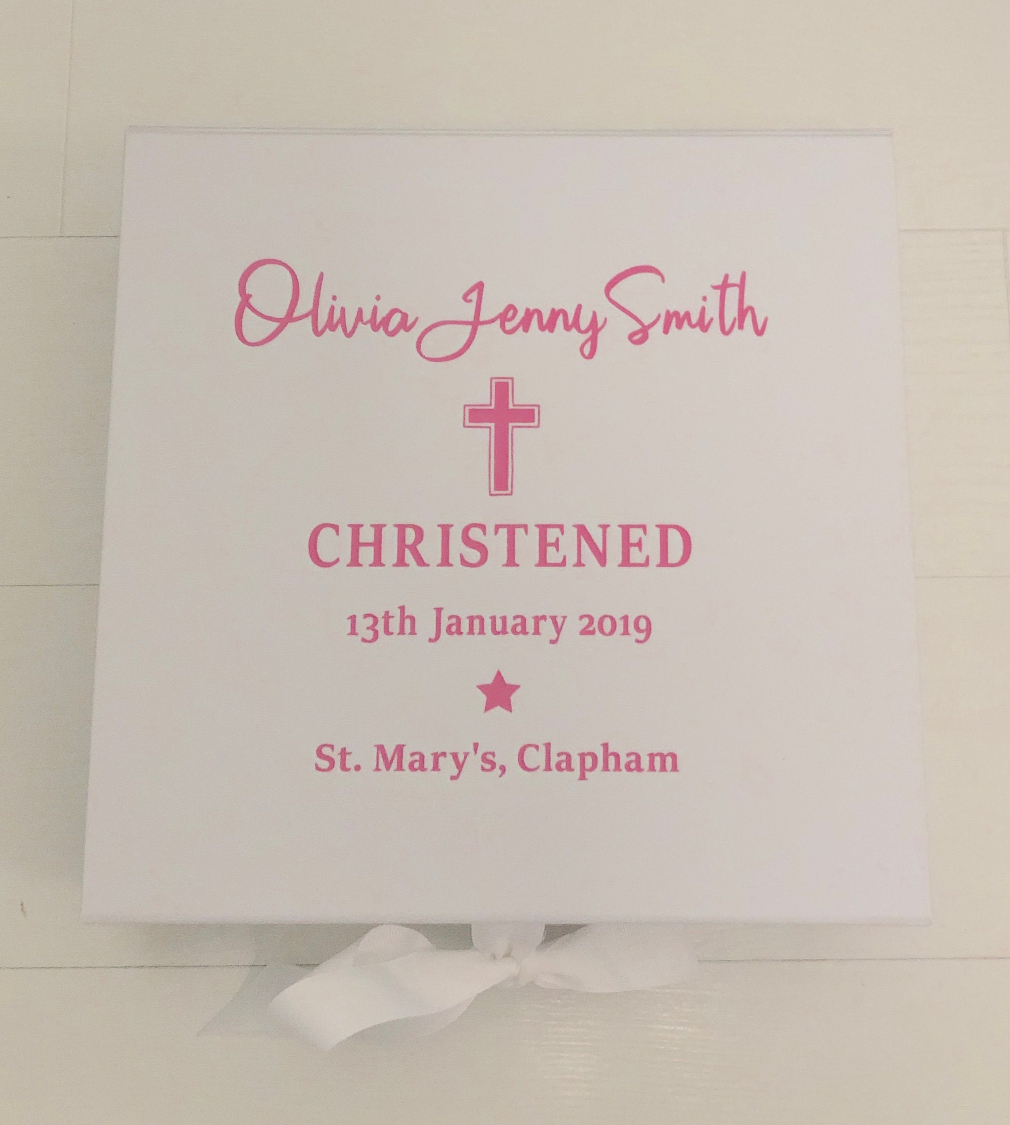 Personalised Baptism / Christening Gift Box Keepsake Box | Etsy