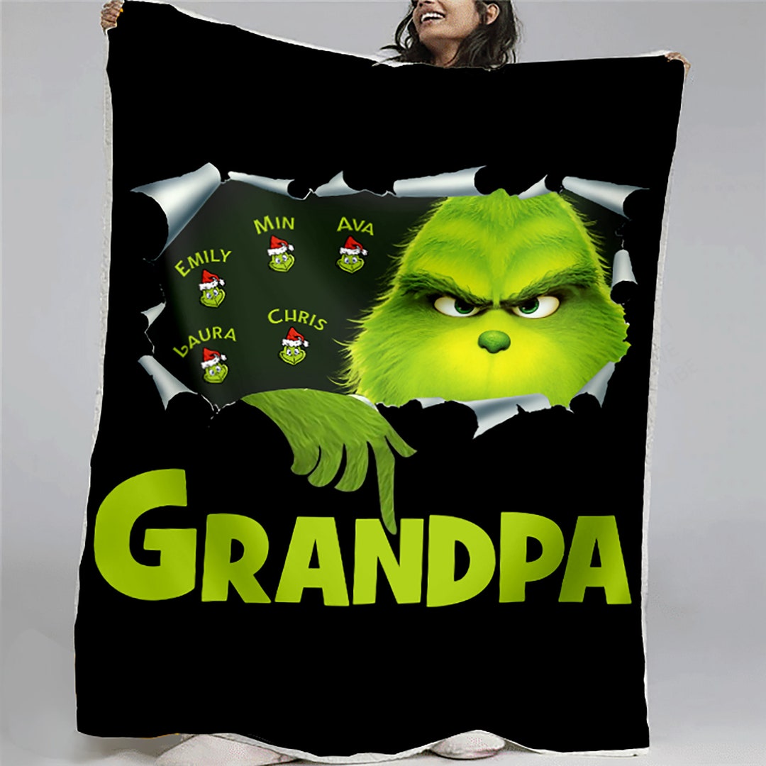 Personalized Grandpa Papa Daddy Poppop Grinch Christmas - Etsy
