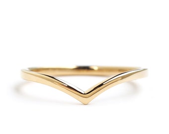 Chevron Wedding Band | Etsy