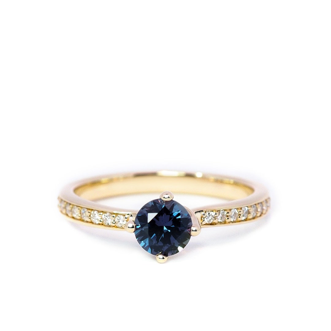 Natural Bekily Teal Blue Color Change Garnet Engagement Ring - Etsy