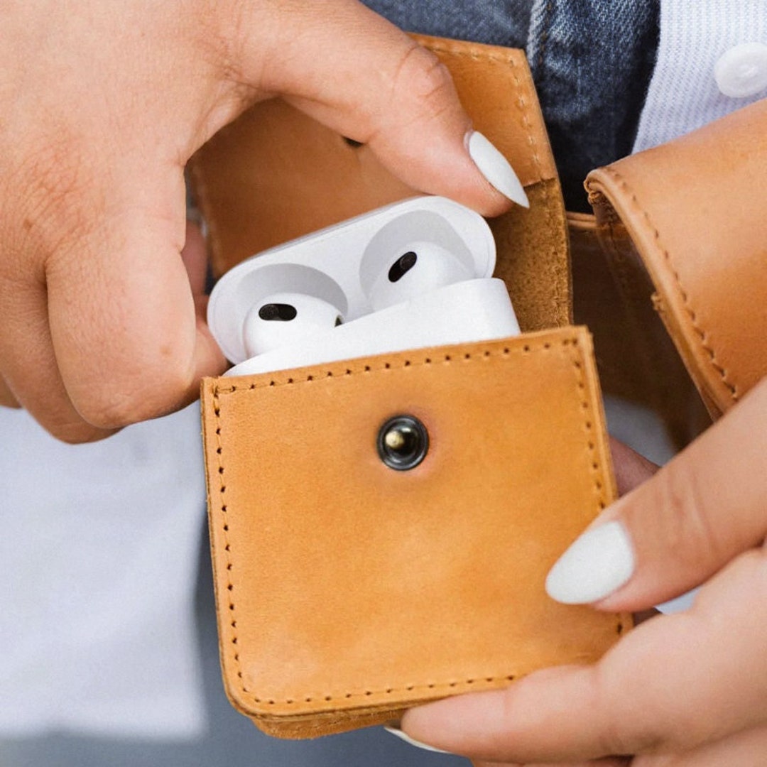 Leather Airpods Case, AirPod Case, Coin Purse, Air Pod Case, Clip-on ...