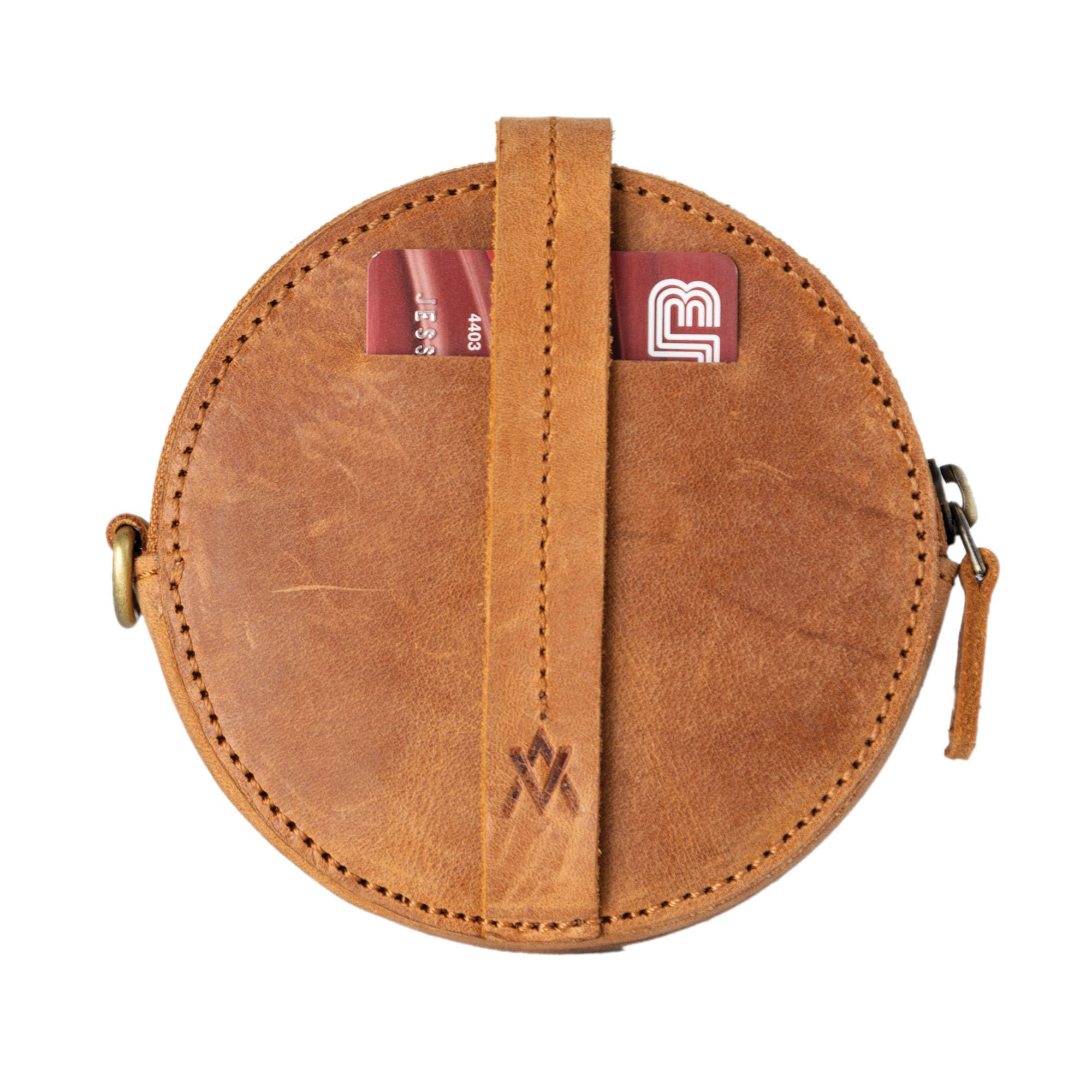 Coin Purse Leather Pouch Round Belt Bag Coin Holder | Etsy