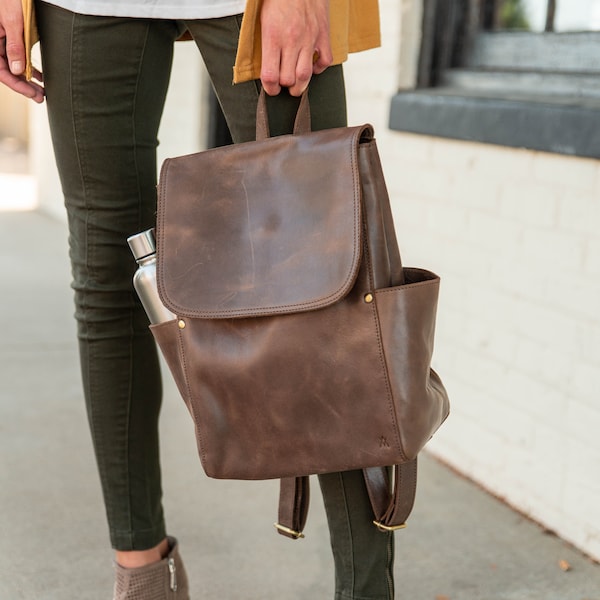 Leather Backpack - Etsy