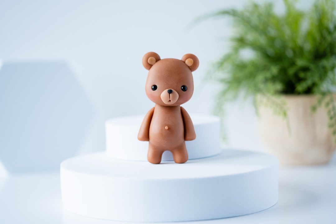 Brown Bear Cake Topper, Baby Bear, Woodlands Theme, Bearly Wait Cake ...