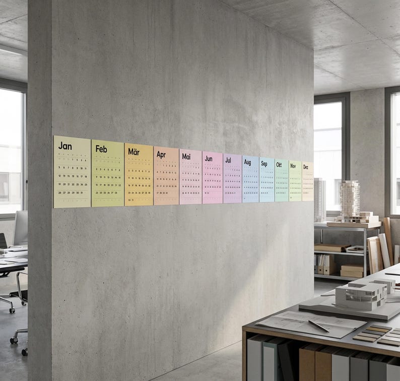 DIN A4 • 2026 Calendar • Premium Paper • Individual Pages With Staples ...