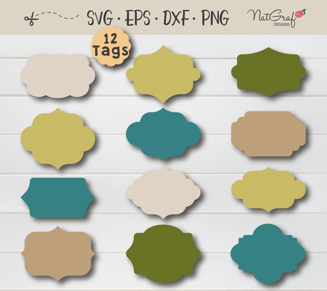 Tags - Vintage Labels - SVG Files - Silhouette - Cricut - Cameo - SVG ...