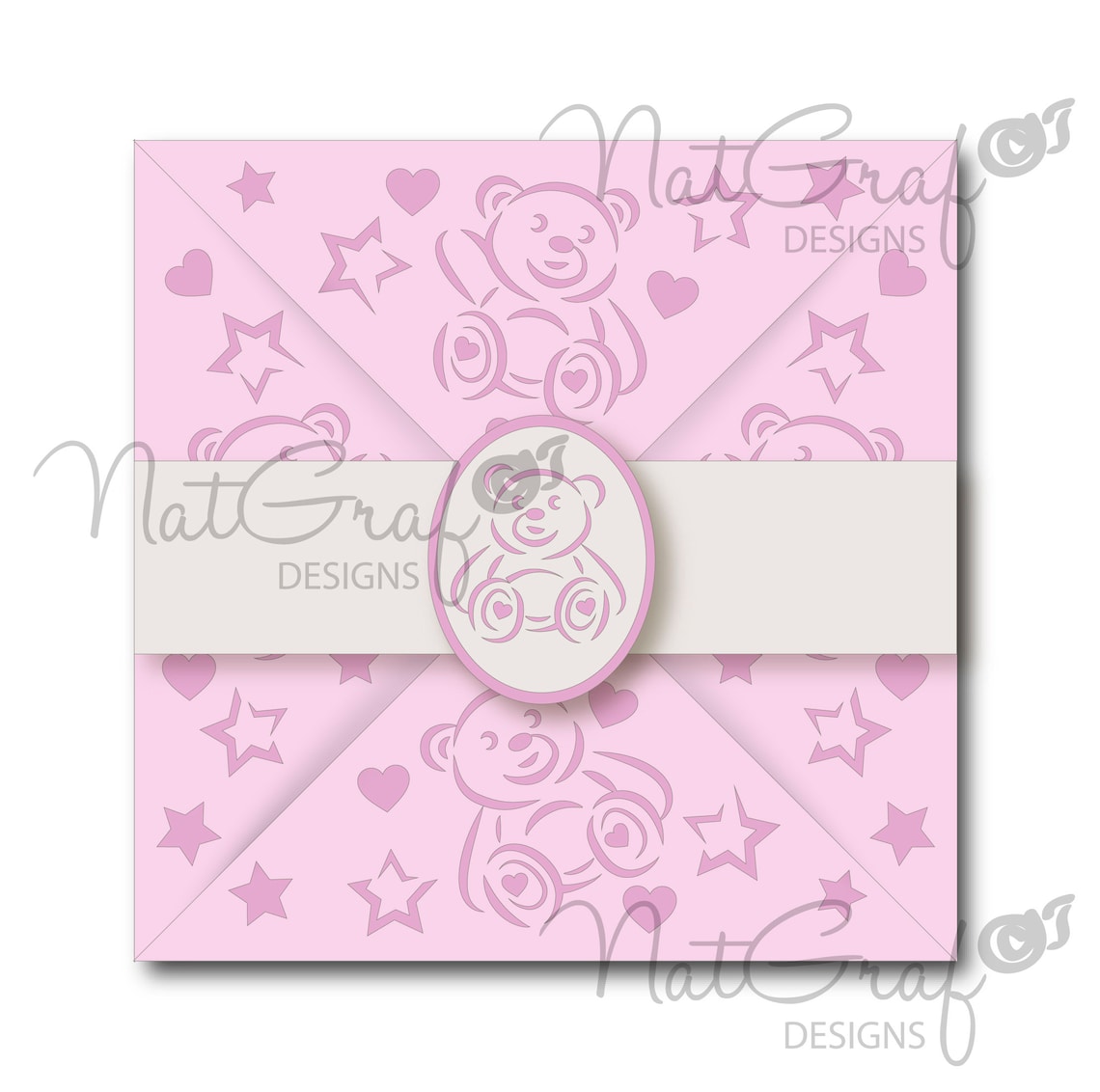 Teddy Bear Fold Card - Etsy