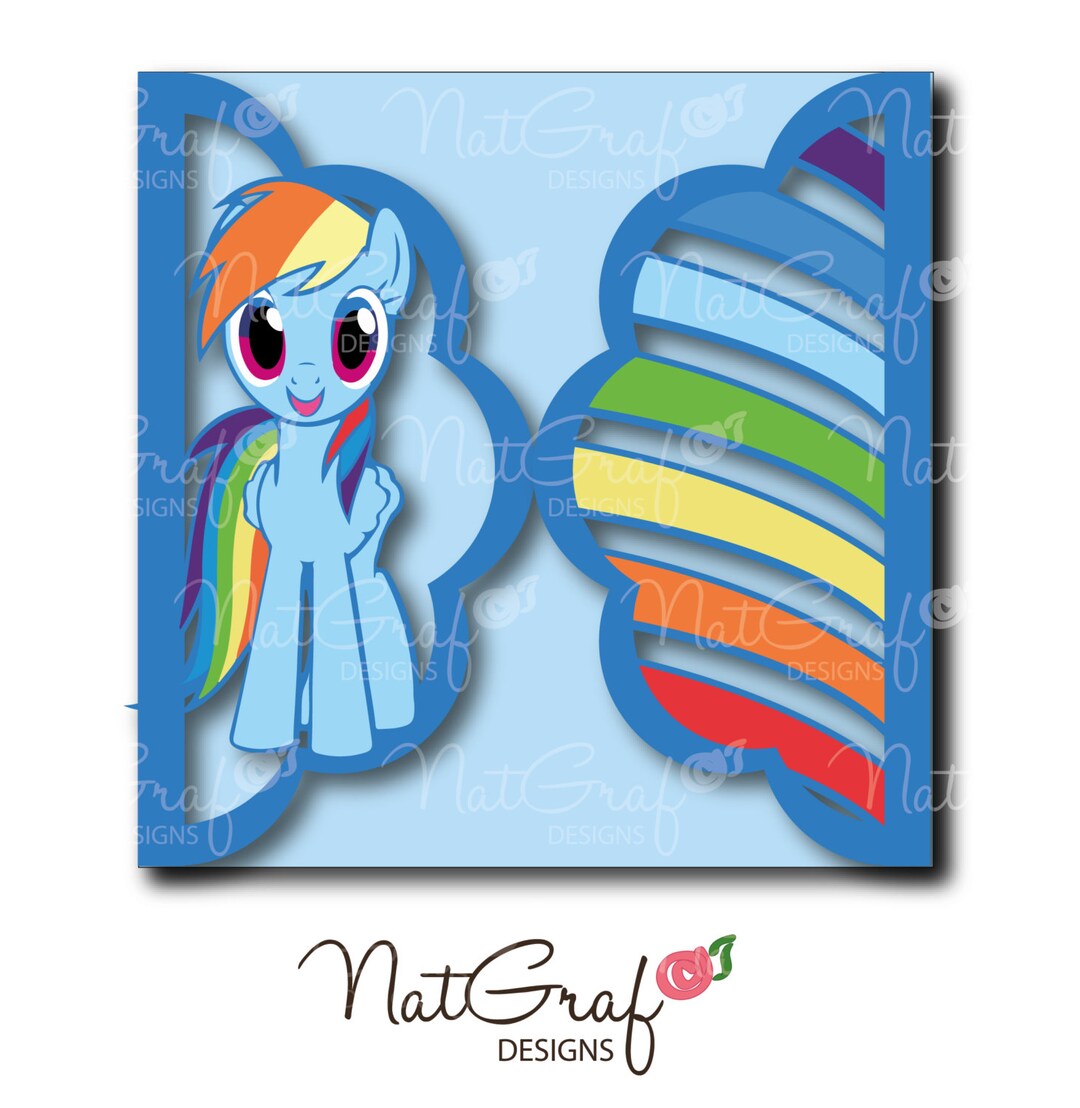 Inspired by My Little Pony Rainbow Dash / Blue - Etsy
