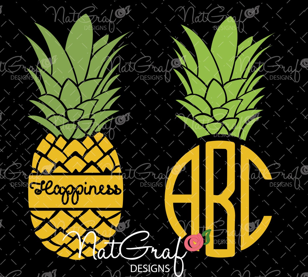Pineapple SVG, Cut Files Monogram, Frames Summer, Monogram, Svg ...