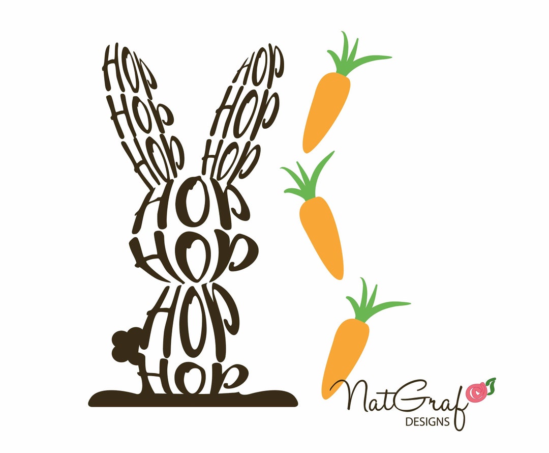 Easter Svg, Bunny Carrots, Svg, Easter Eggs, Easter Bunny, Hop, Bunny ...