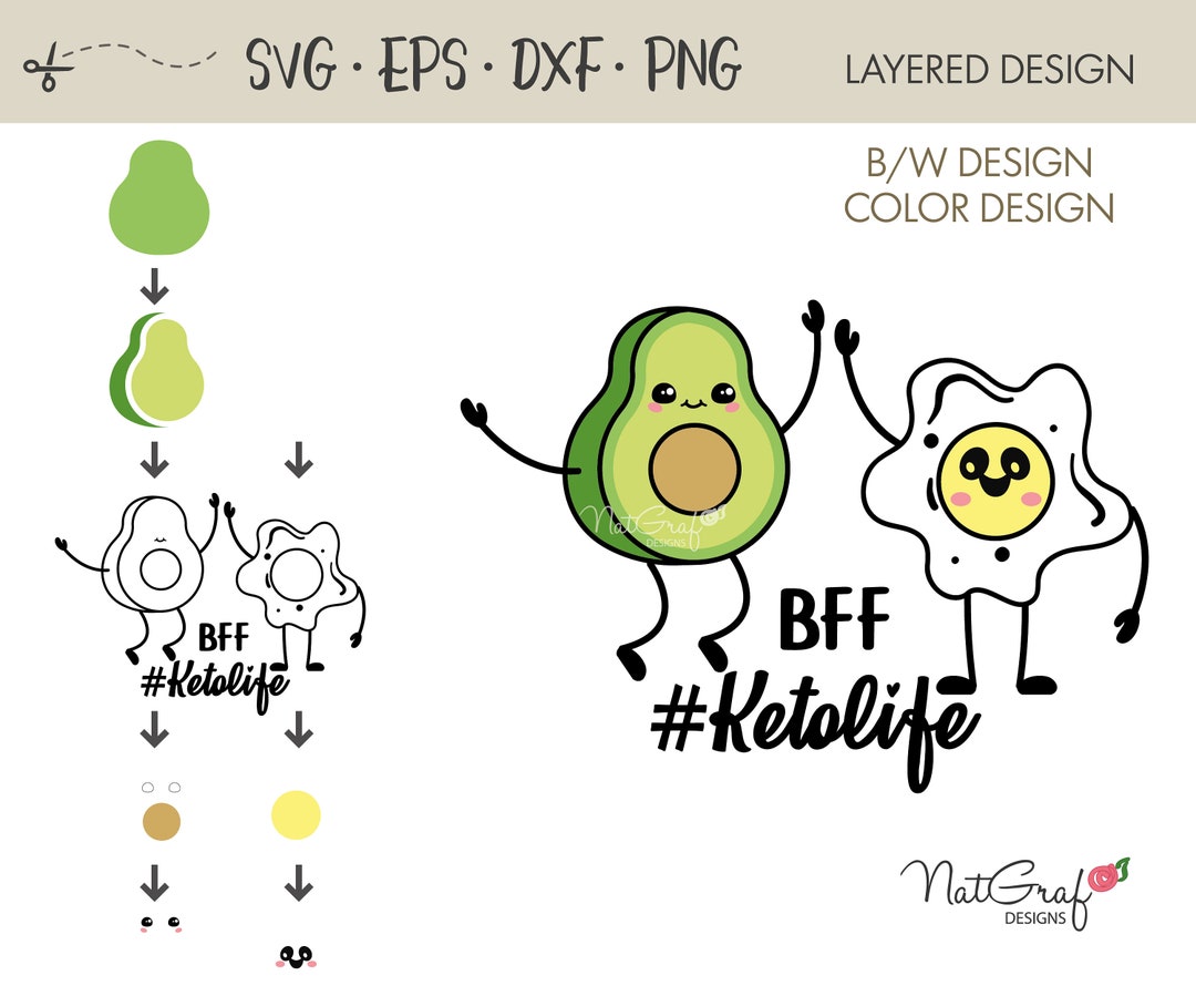 Keto Life, SVG Cut File, Lifestyle, Kawaii, Clipart,instant Download ...