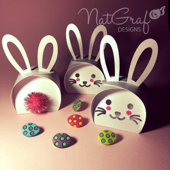 Favor Box Easter SVG Bunny Svg Cut Files for Cricut and - Etsy