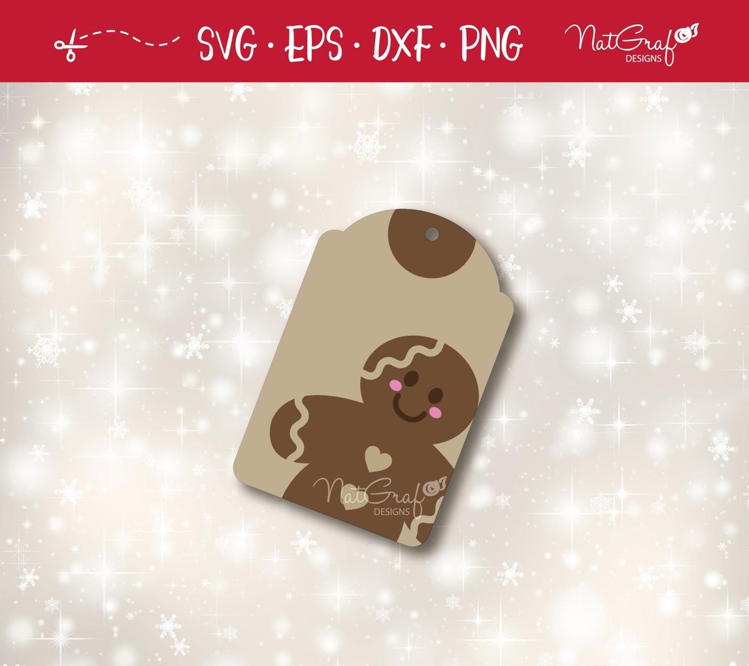 Gift Tag Svg - Gingerbread Man - Label - SVG File - Tag - Cricut ...