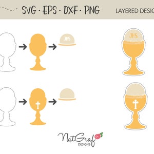 Communion Chalice Svg, Chalice Cup Svg, Eucharist Svg, IHS Svg, First ...