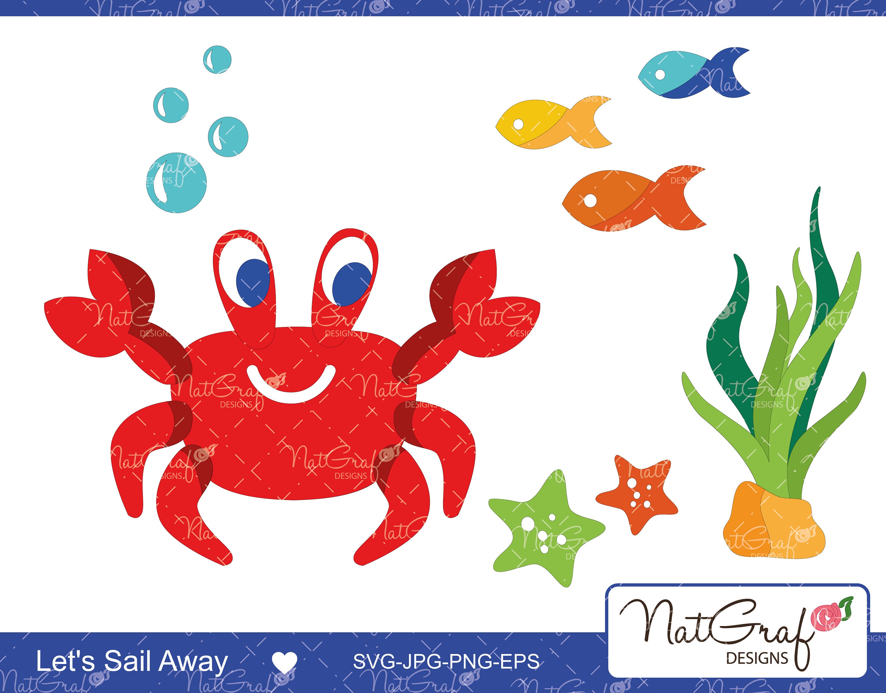 Nautical SVG Under the Sea Svg SVG Cutting Files Bundle SVG | Etsy