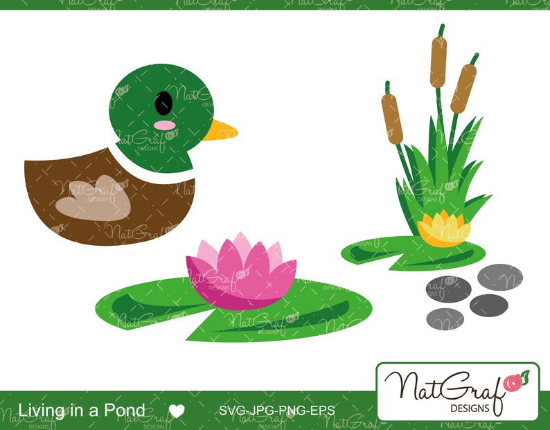 Animals cutting files Pond svg spring svg SVG Cutting | Etsy
