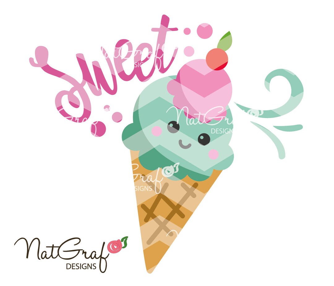 SVG dulce, SVG de helado, SVG de comida, archivos de corte de verano ...