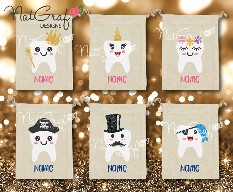 Tooth Fairy Bag Design Bundle Tooth Pouch Designs Cut | Etsy