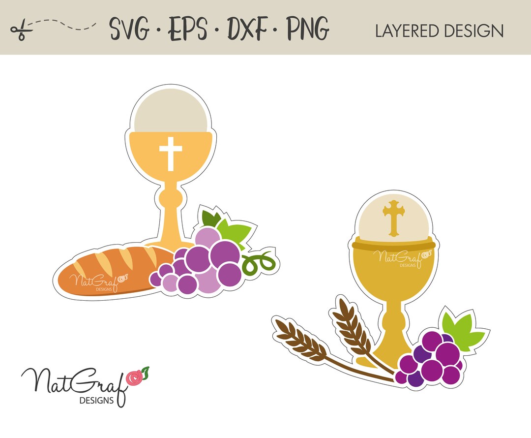 Communion Chalice Svg, Chalice Cup Svg, Eucharist Svg, IHS Svg, First ...