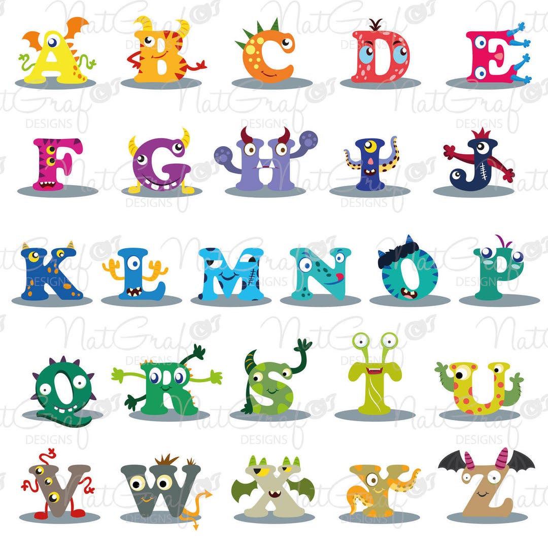 Monster Letters - SVG - SVG Files for Cricut - Silhouette - Cameo Files ...