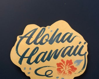 Aloha Hawaii Vinyl Car Decal - Etsy