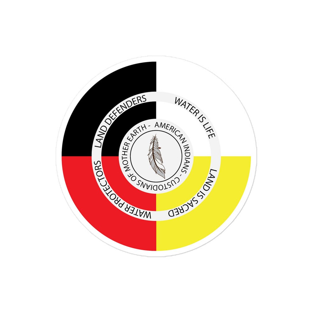 Custodians of Mother Earth Kiss Cut Vinyl Sticker, Indigenous Pride ...