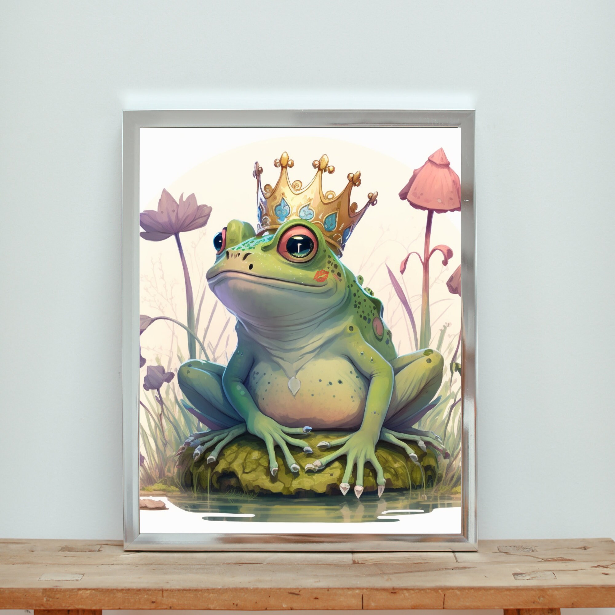 Frog Prince, Frog With Lipstick, Kiss a Frog, Cute Frog Prince ...